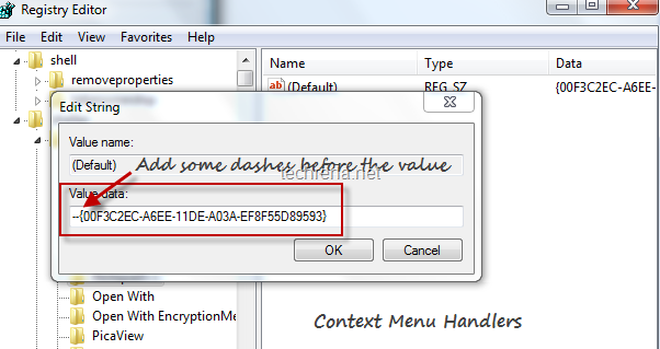 Remove Or Edit Items In Windows 7 Right-Click Context Menu - TECHRENA Remove Or Edit Items In Windows 7 Right-Click Context Menu - TECHRENA